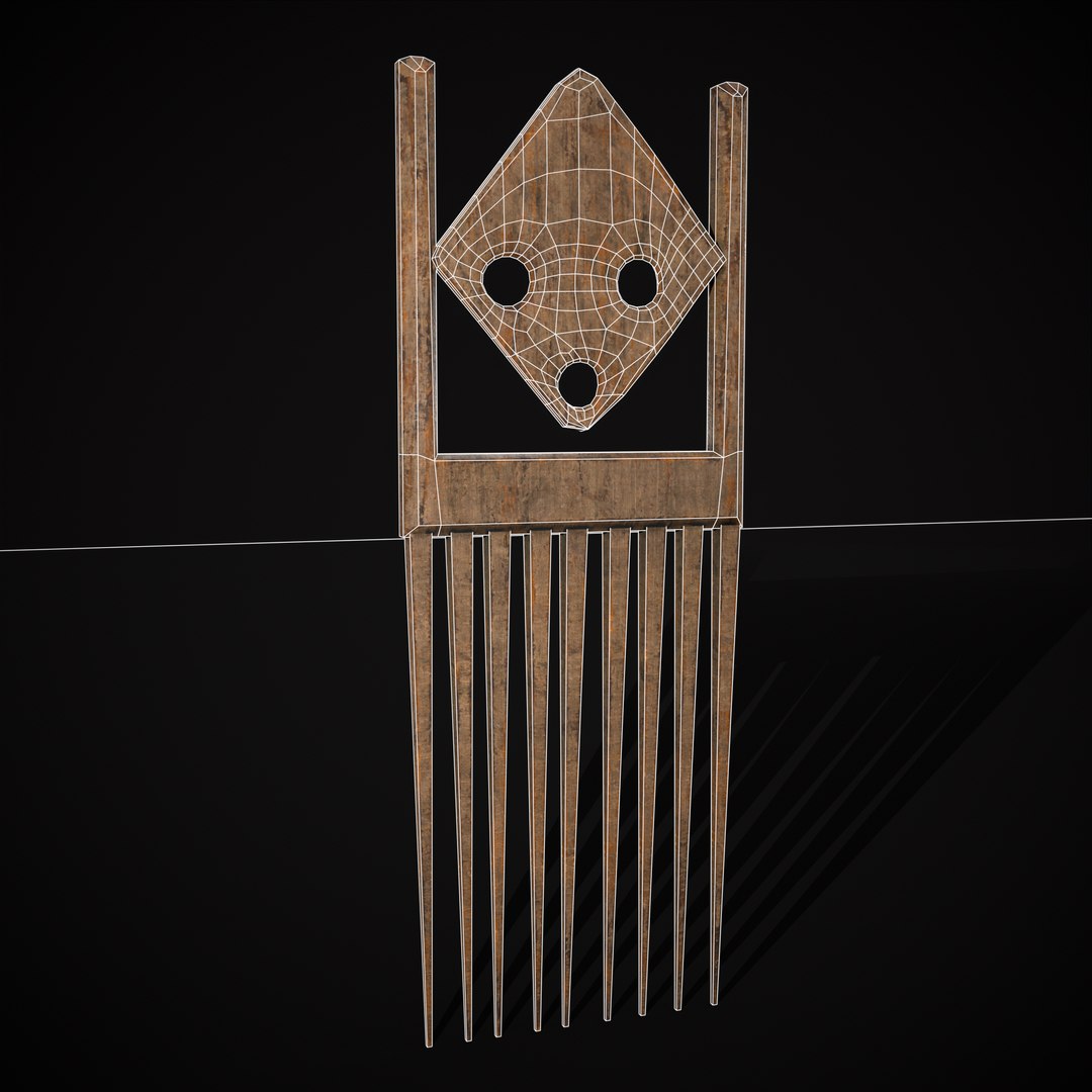 African Wooden Comb 3D Model - TurboSquid 2133551
