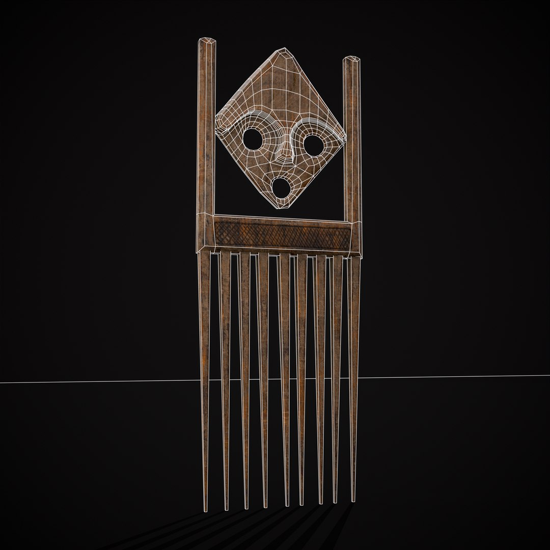 African Wooden Comb 3D Model - TurboSquid 2133551