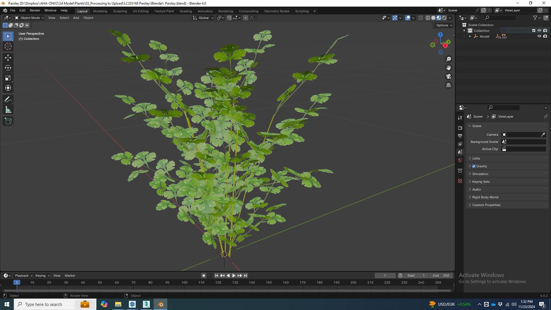 3D Parsley Model - TurboSquid 2316762
