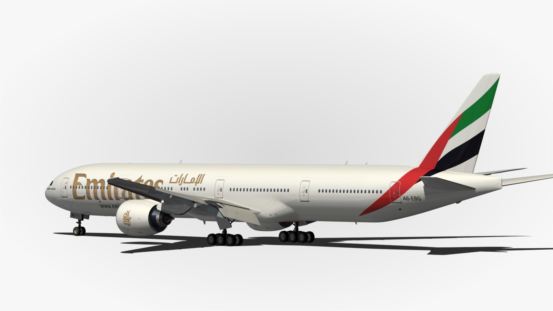 Boeing Emirates 3d Model