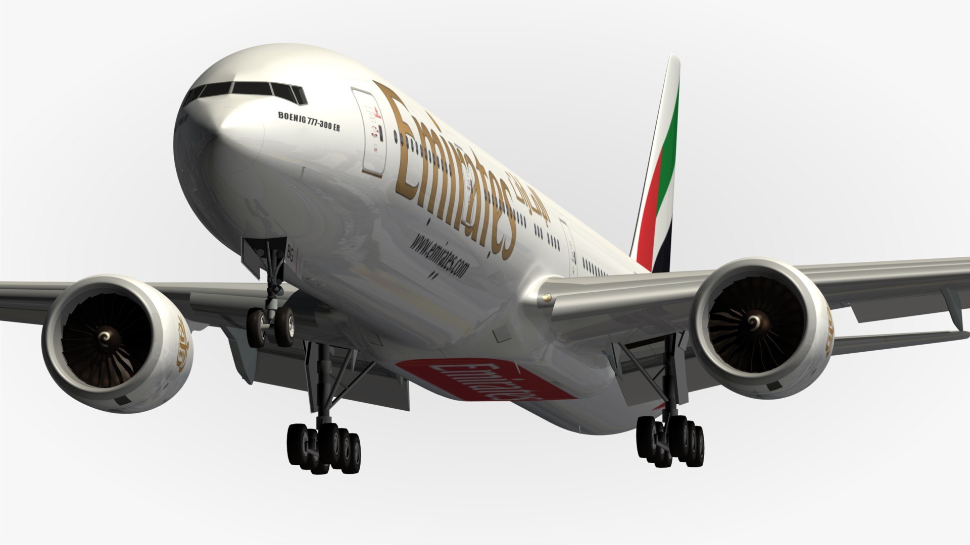 Boeing Emirates 3d Model
