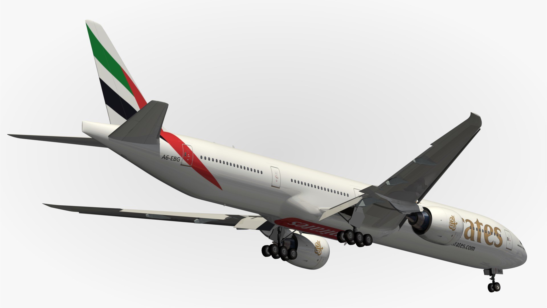 Boeing Emirates 3d Model