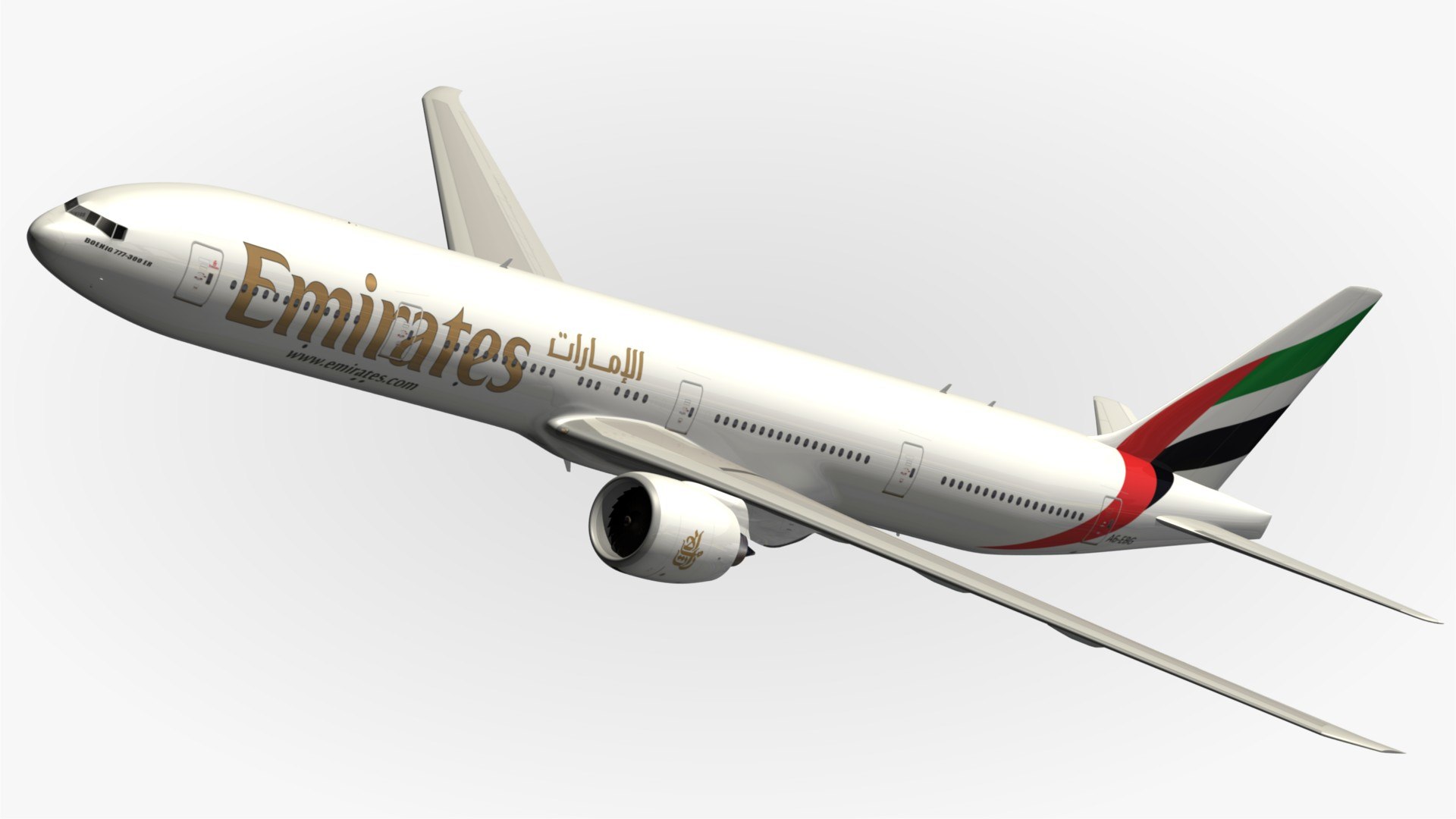 Boeing Emirates 3d Model