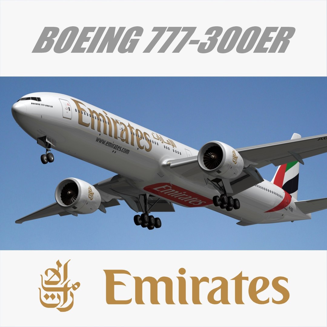 boeing emirates 3d model