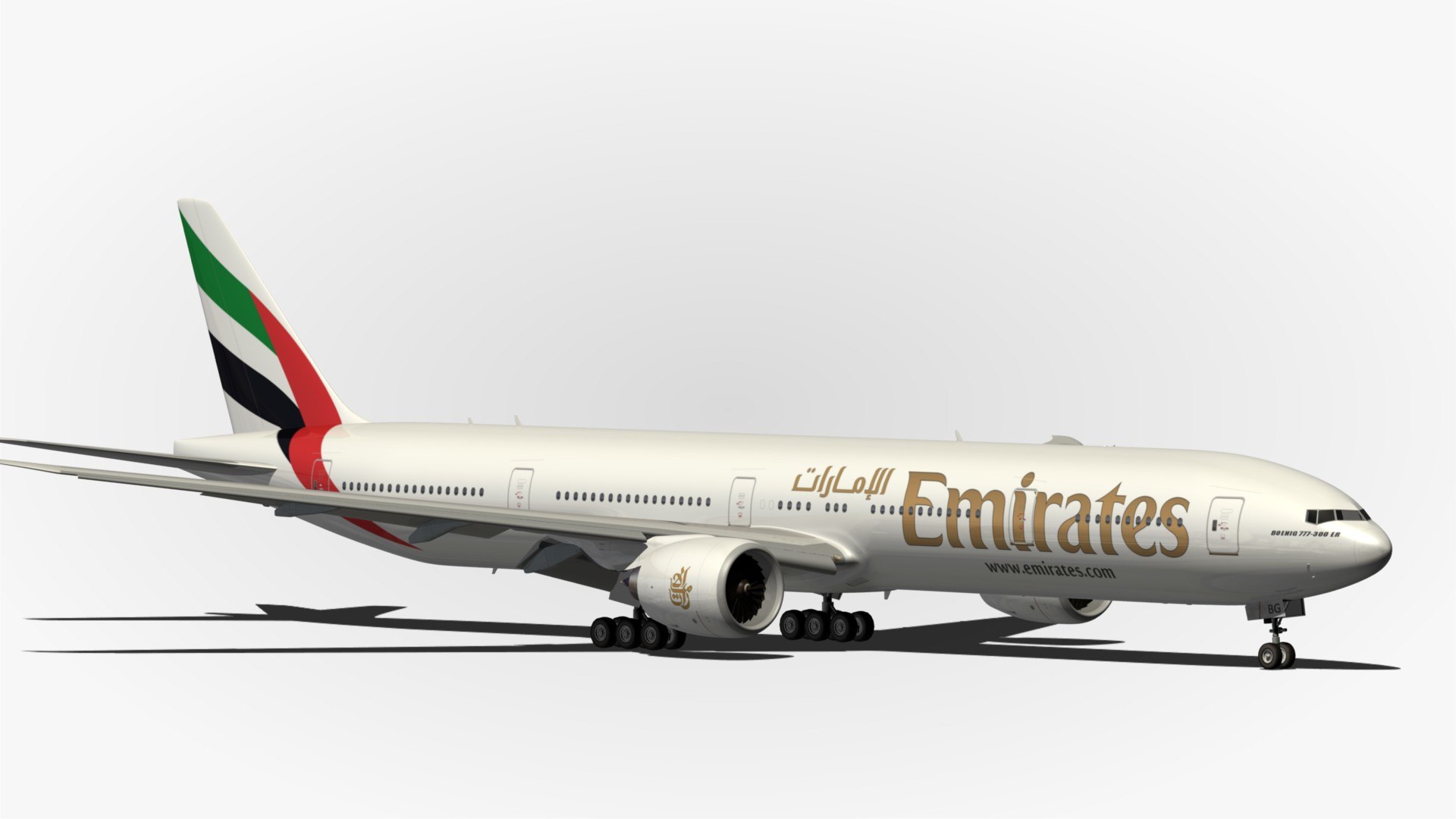 Boeing Emirates 3d Model