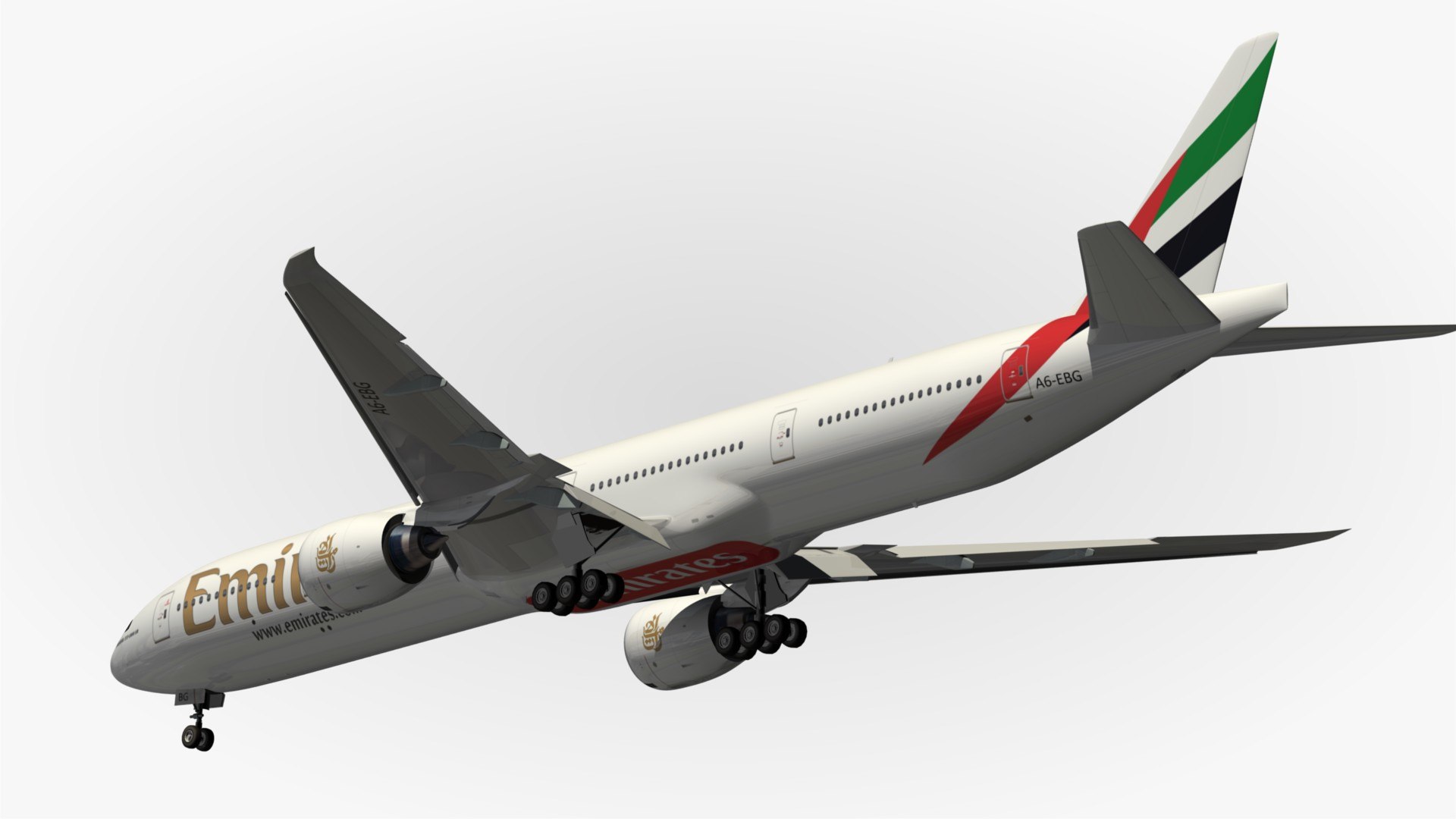 Boeing Emirates 3d Model