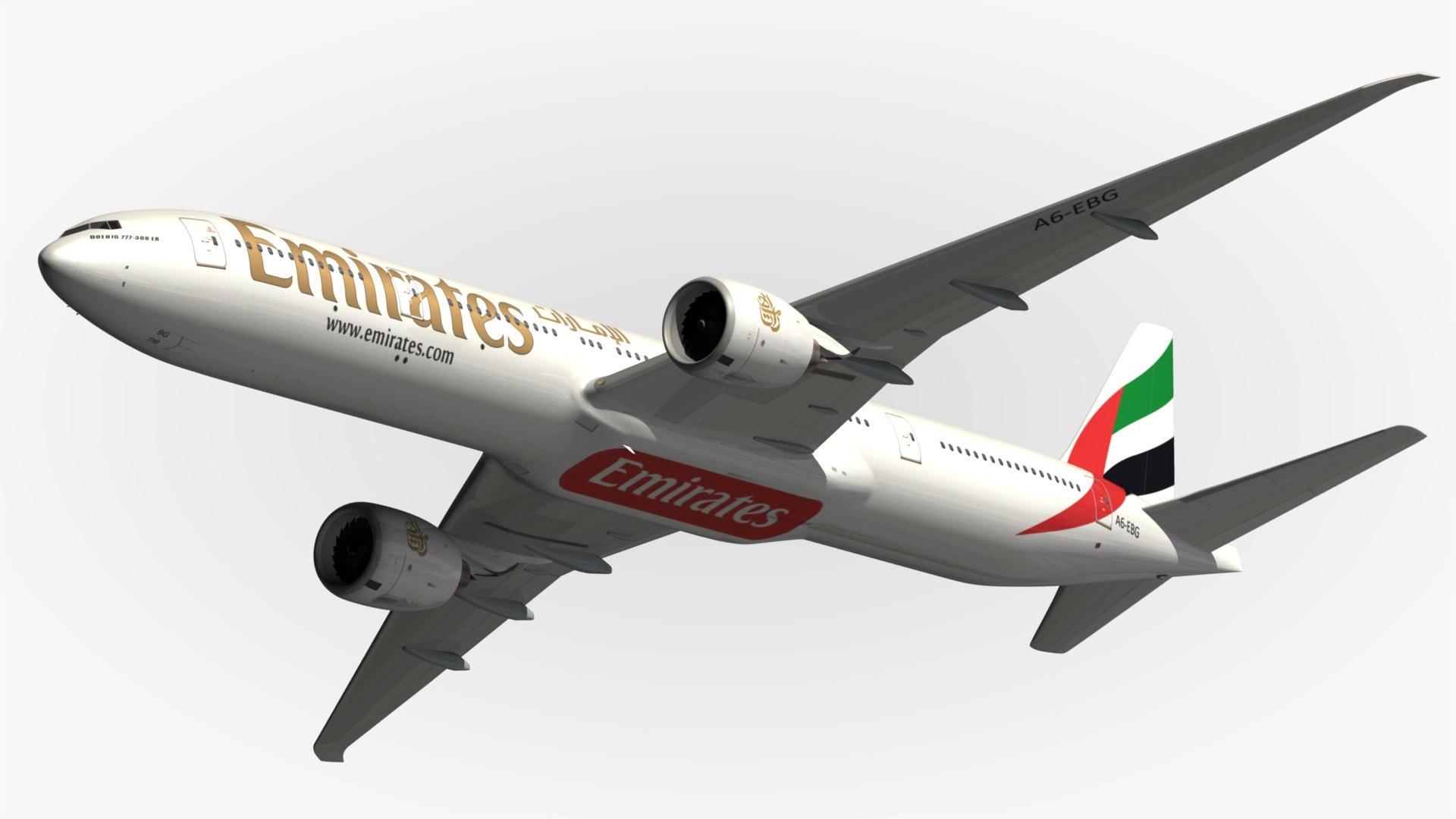 Boeing Emirates 3d Model