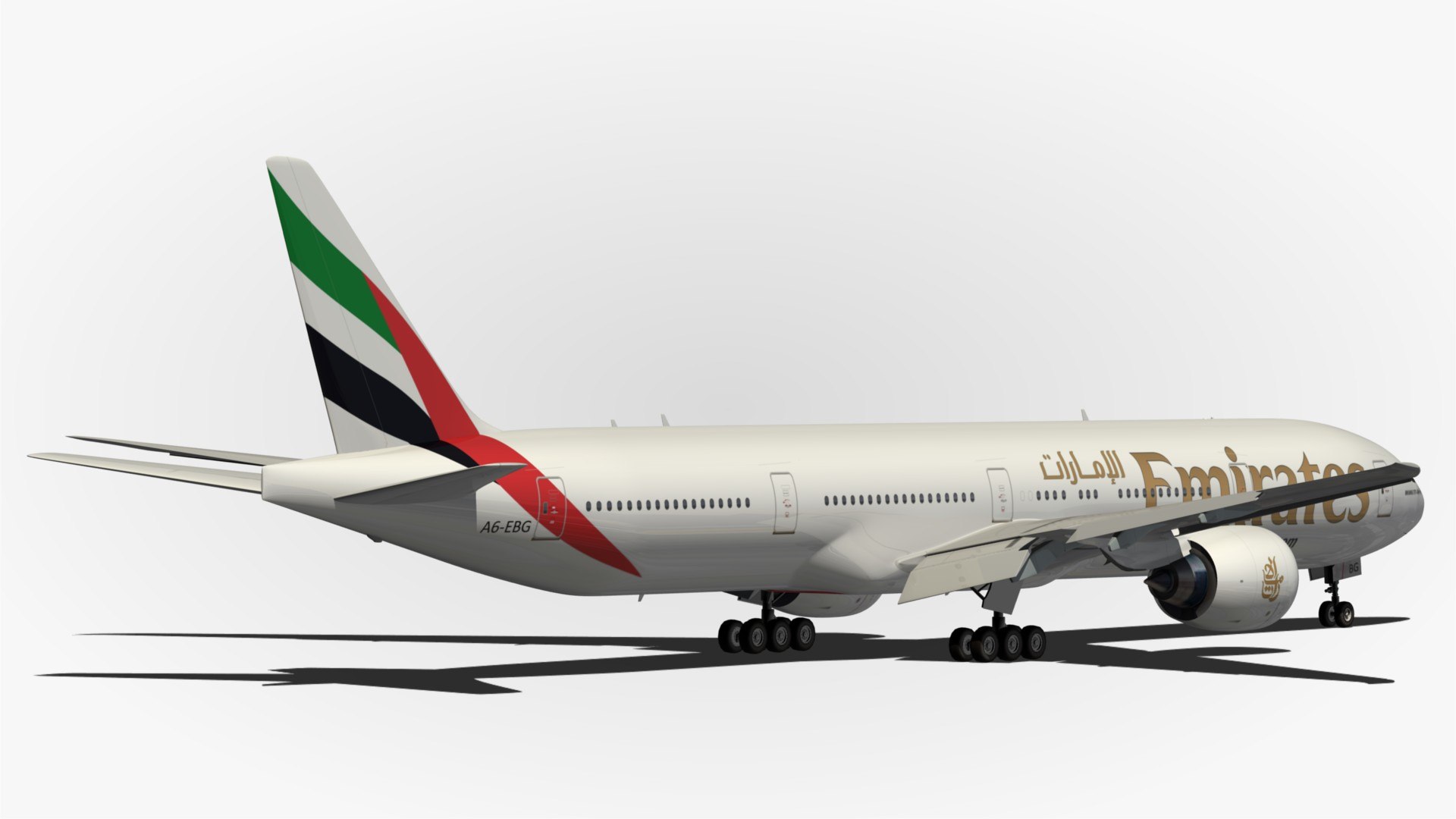 Boeing Emirates 3d Model