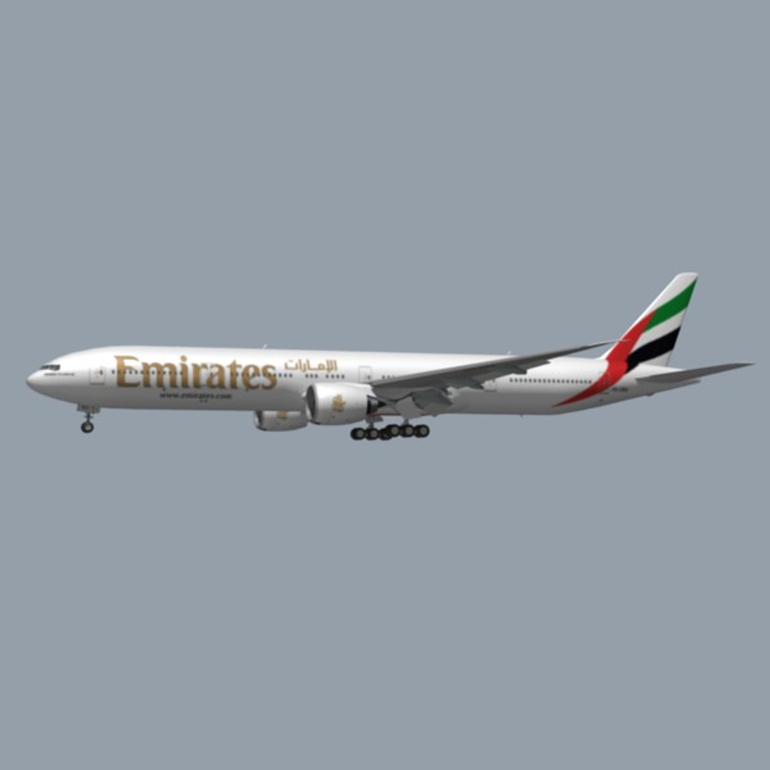 Boeing Emirates 3d Model