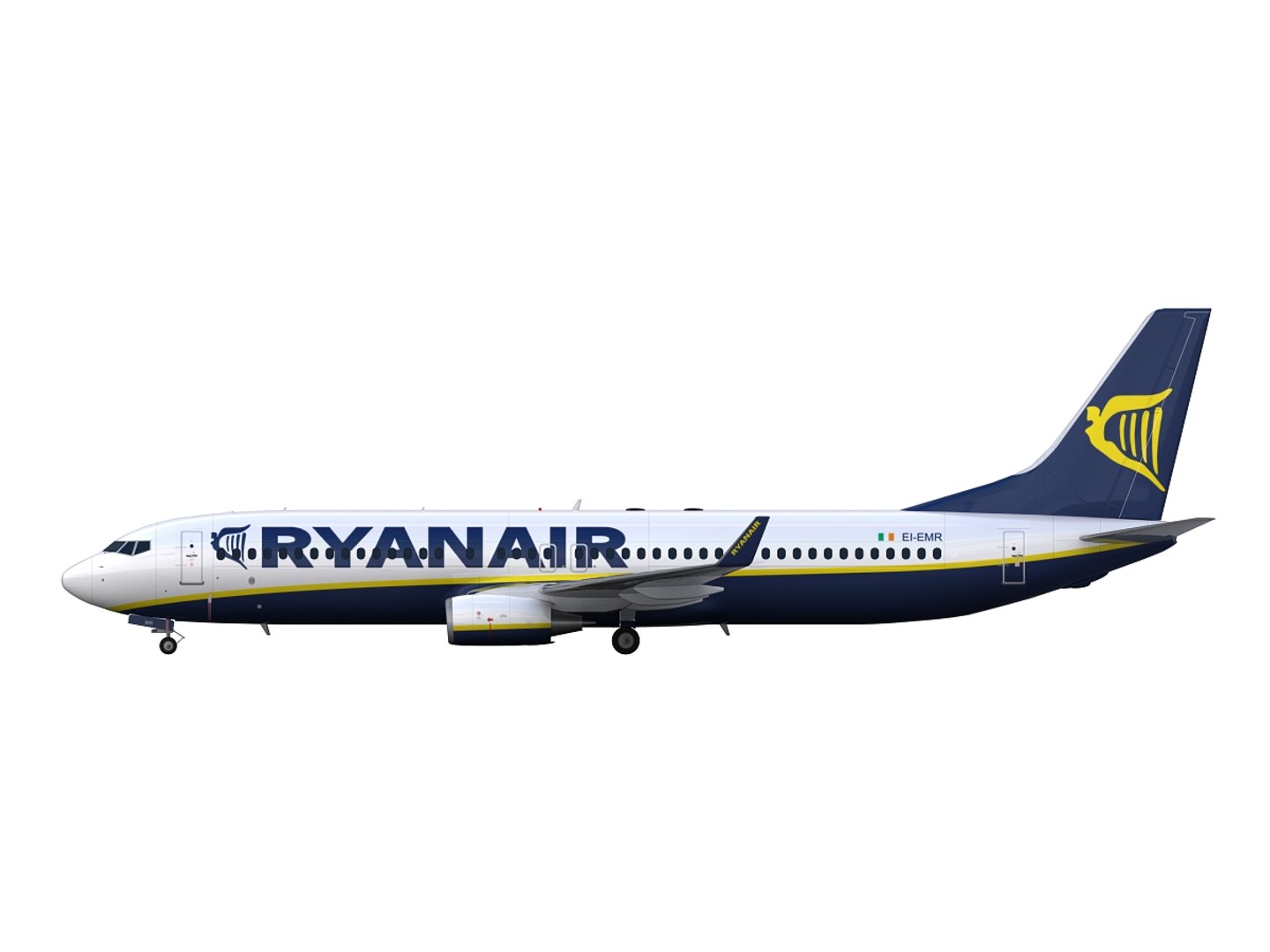 Aircraft Ryanair 3d Model