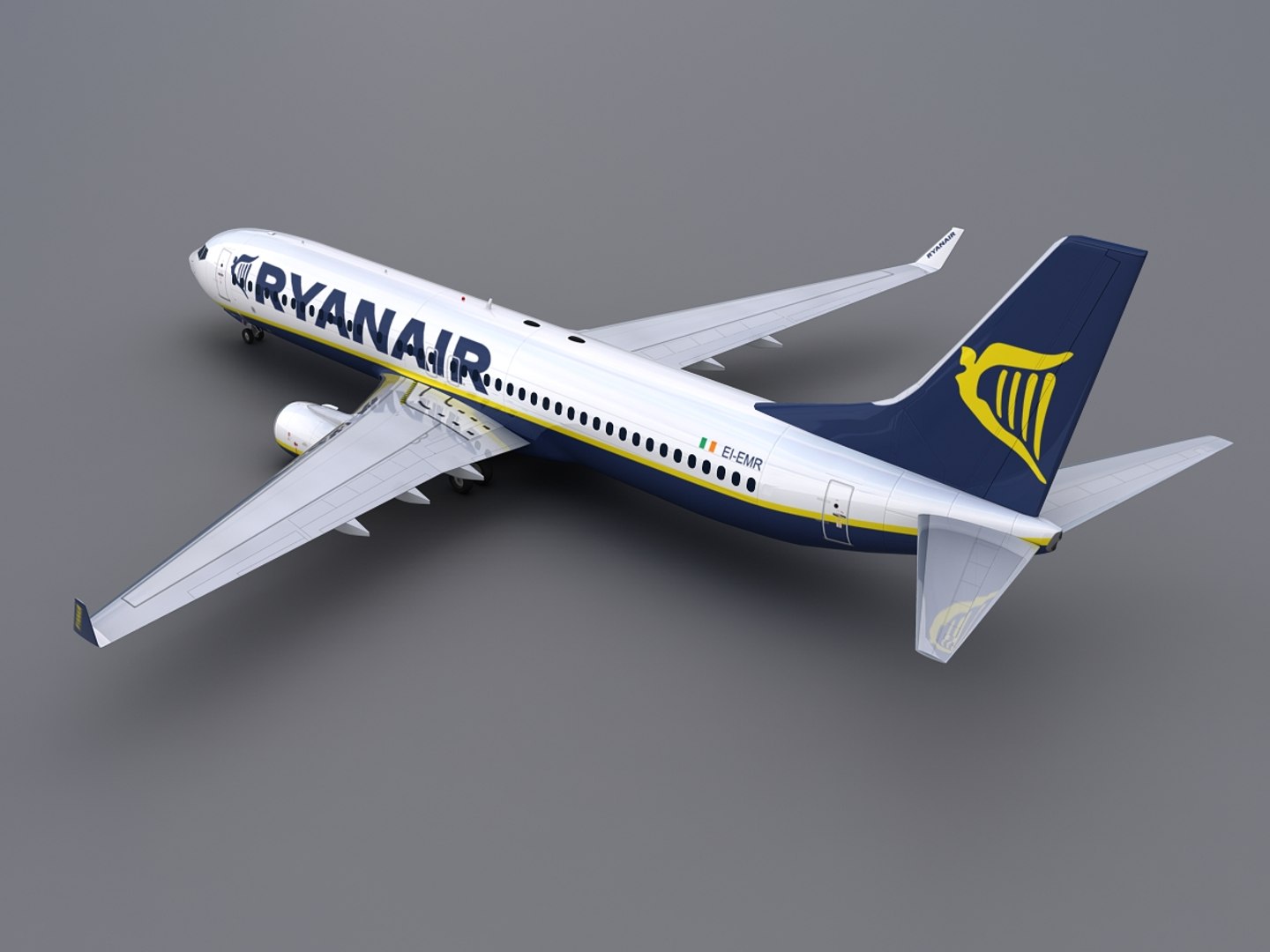 Aircraft Ryanair 3d Model