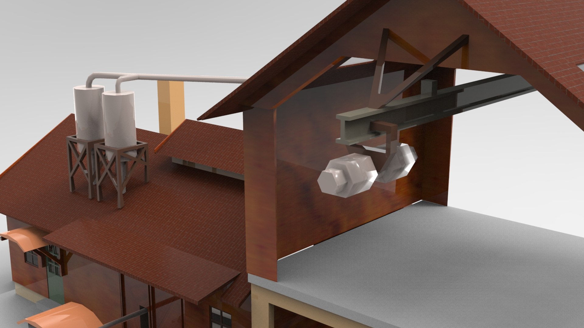 3D Wood Workshop Building - TurboSquid 1557546