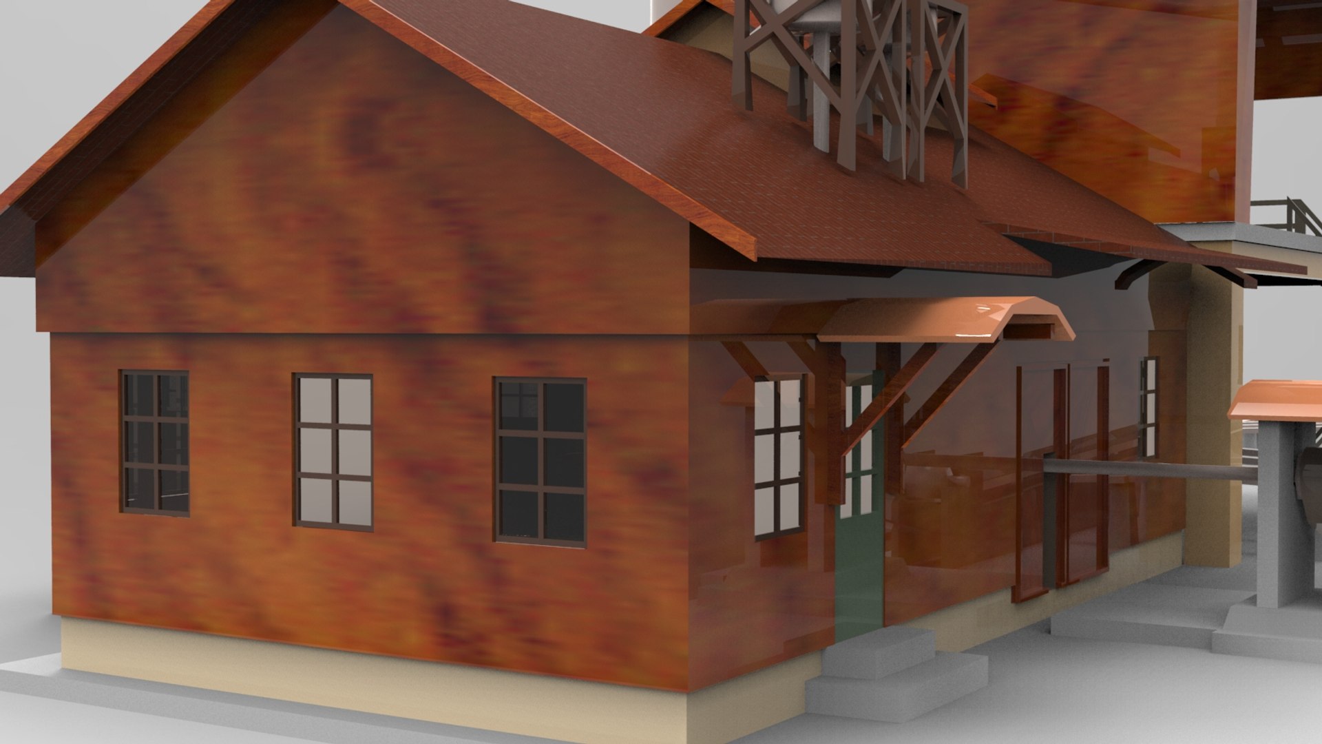 3D Wood Workshop Building - TurboSquid 1557546