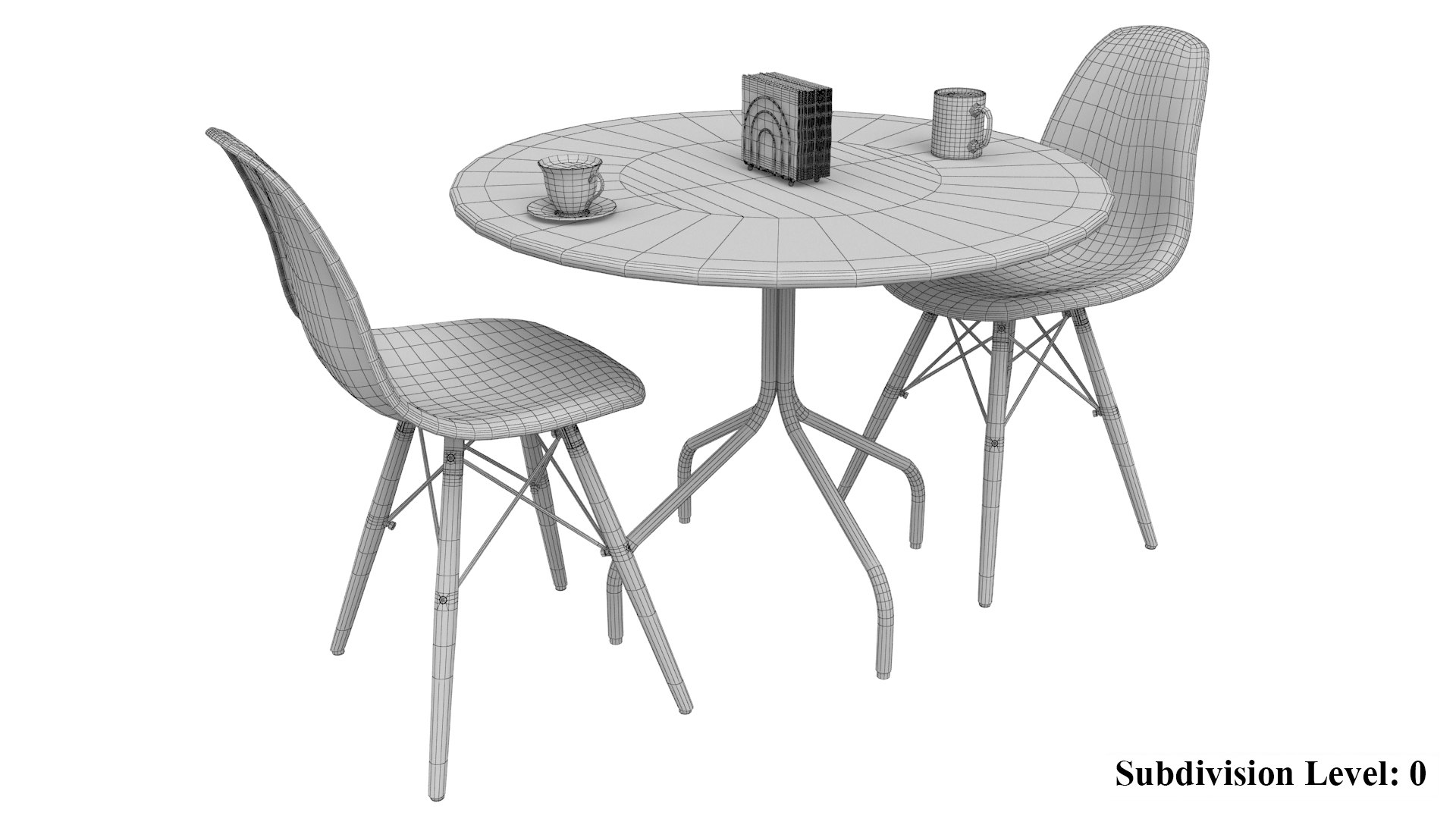 Real Cafe Table Model - TurboSquid 1444721