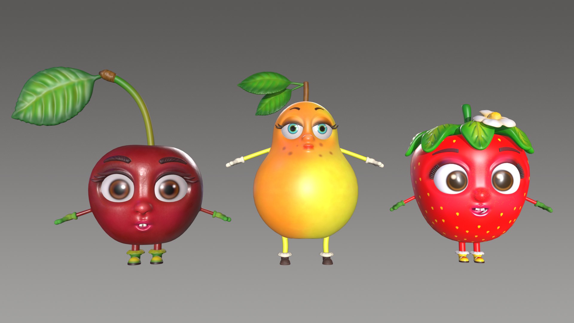 Fruit Set 3D Model - TurboSquid 2042273