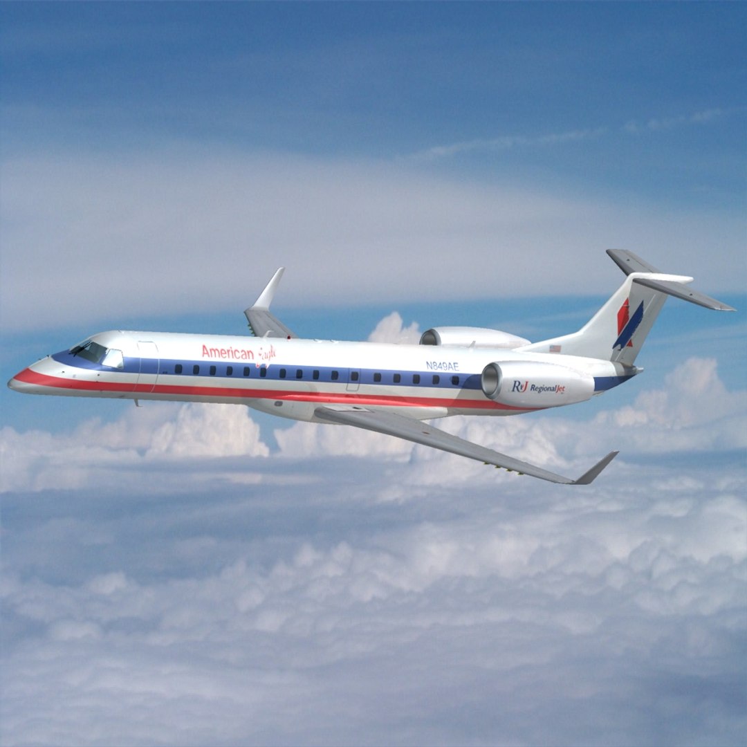embraer erj-140 3d model