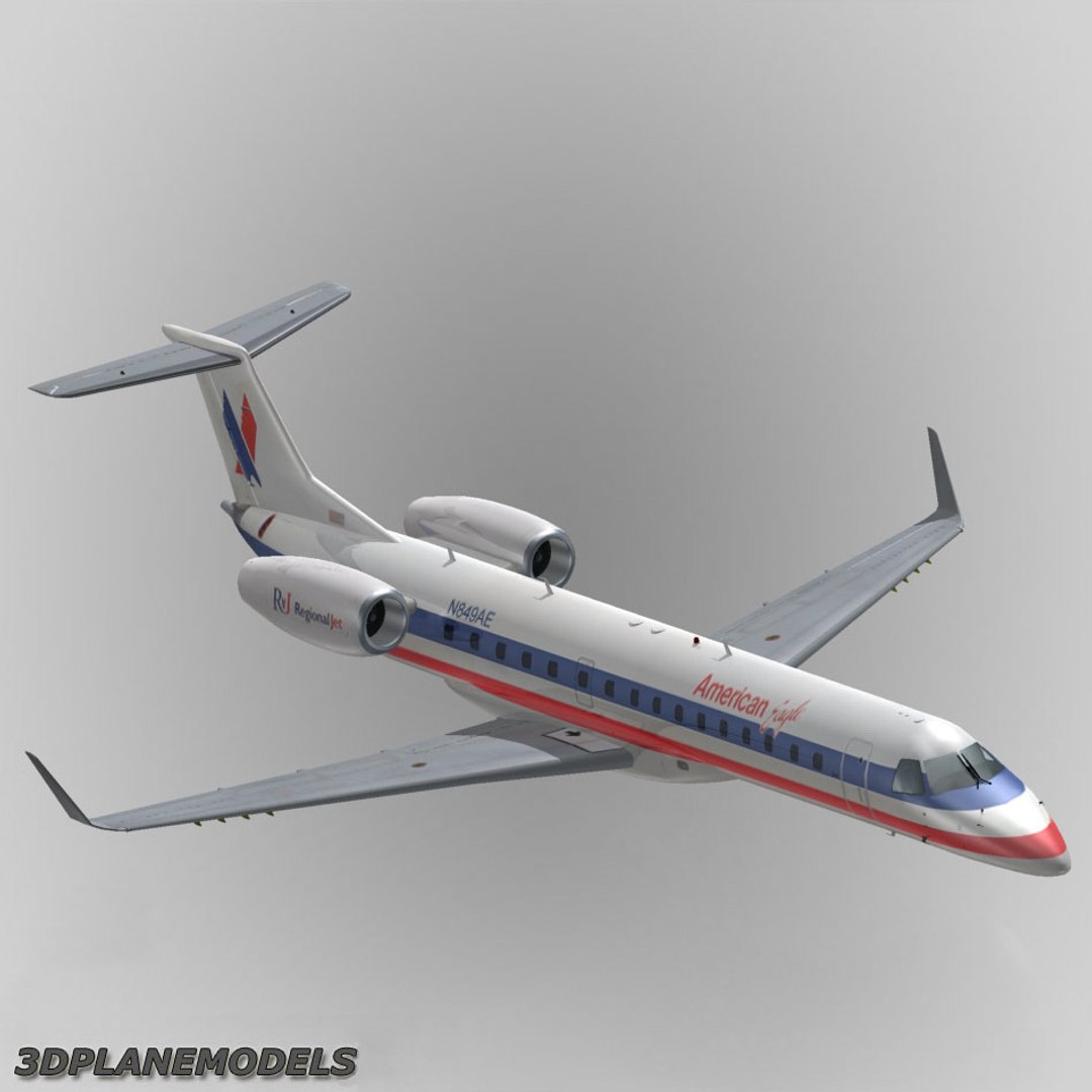 embraer erj-140 3d model