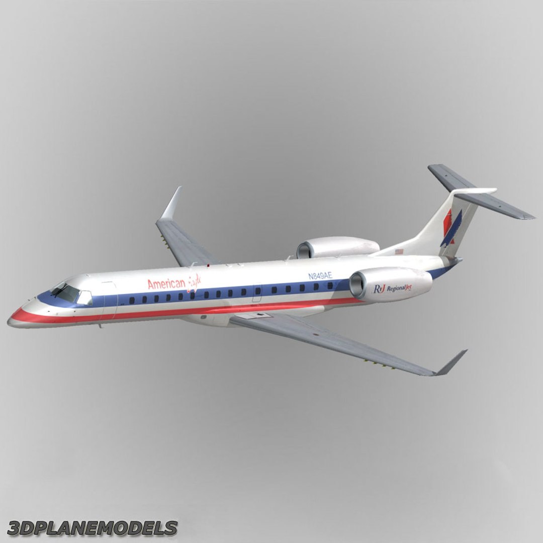 embraer erj-140 3d model