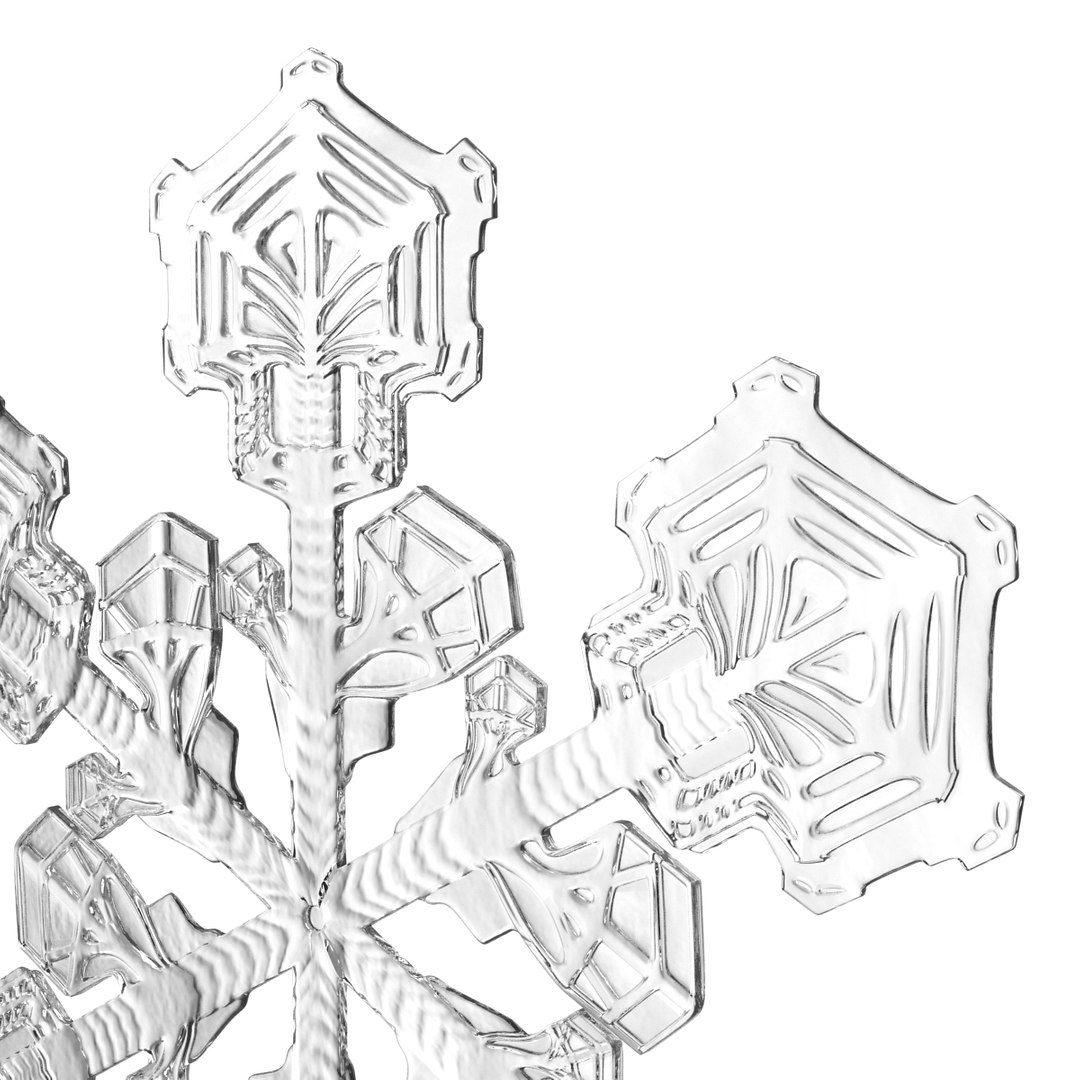 3d model snowflakes set realistic