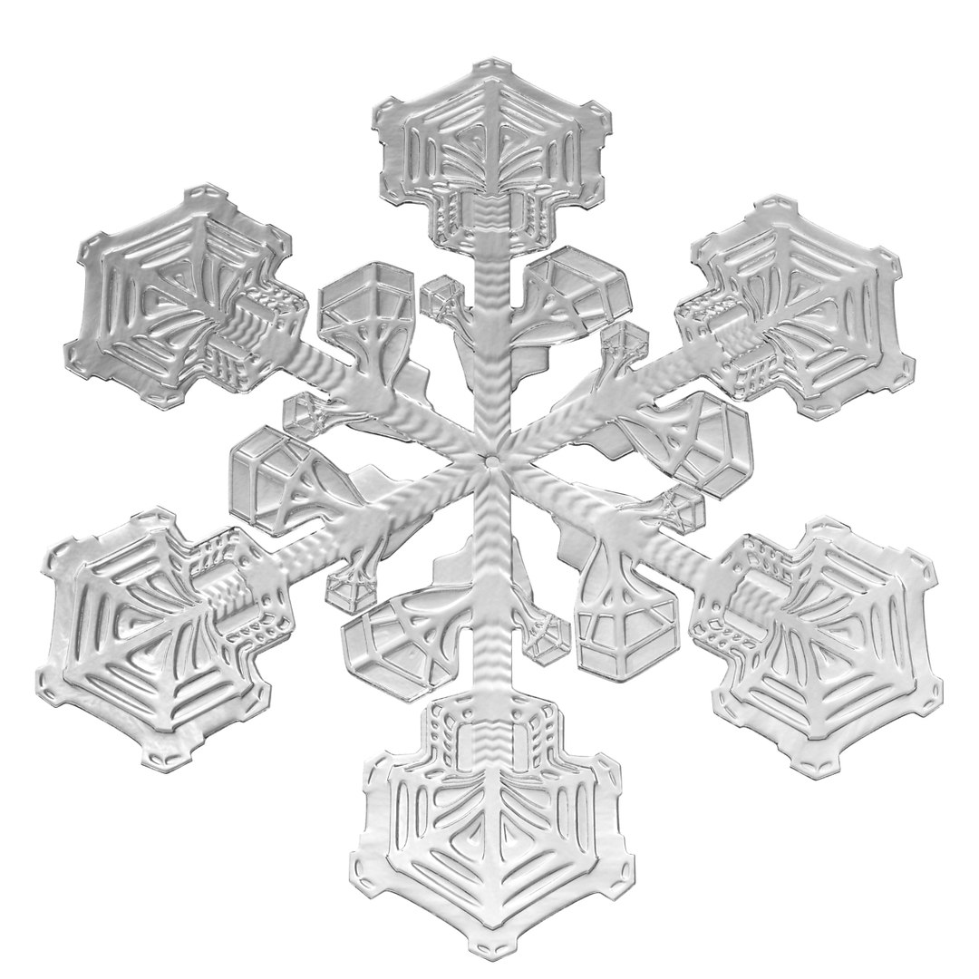 3d model snowflakes set realistic