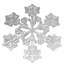 3d Model Snowflakes Set Realistic