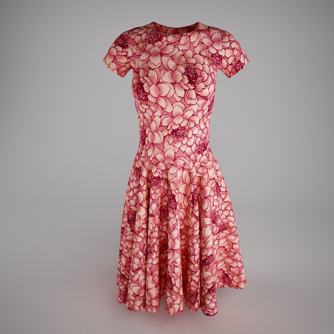 3d model dress women