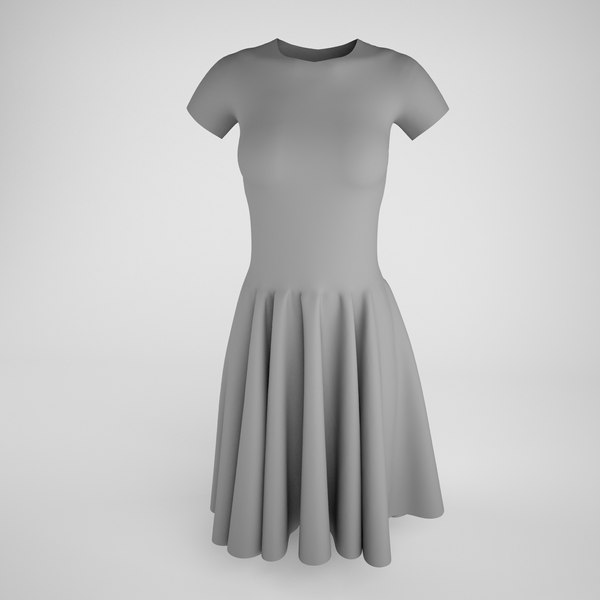 3d model dress women