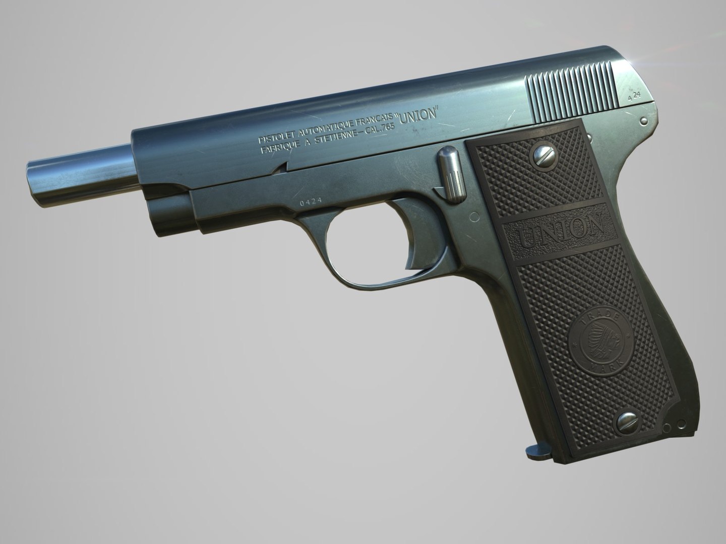 Union Pistol French 3D Model - TurboSquid 1152697