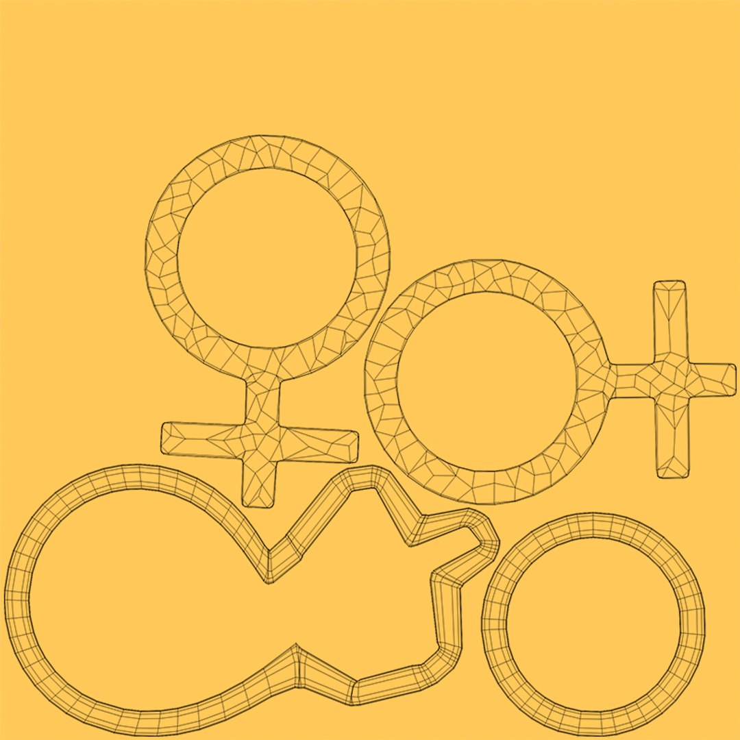 Venus Astrological Symbols Gold 3D - TurboSquid 2060785