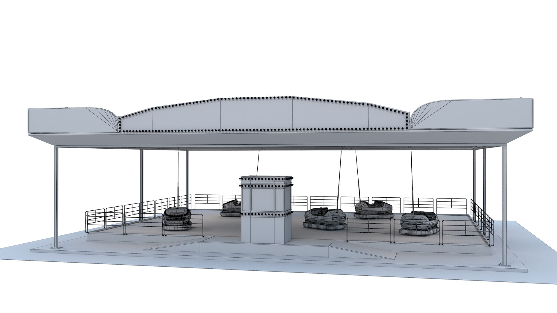 3D Dodgem And Bumber Cars Model - TurboSquid 1810111