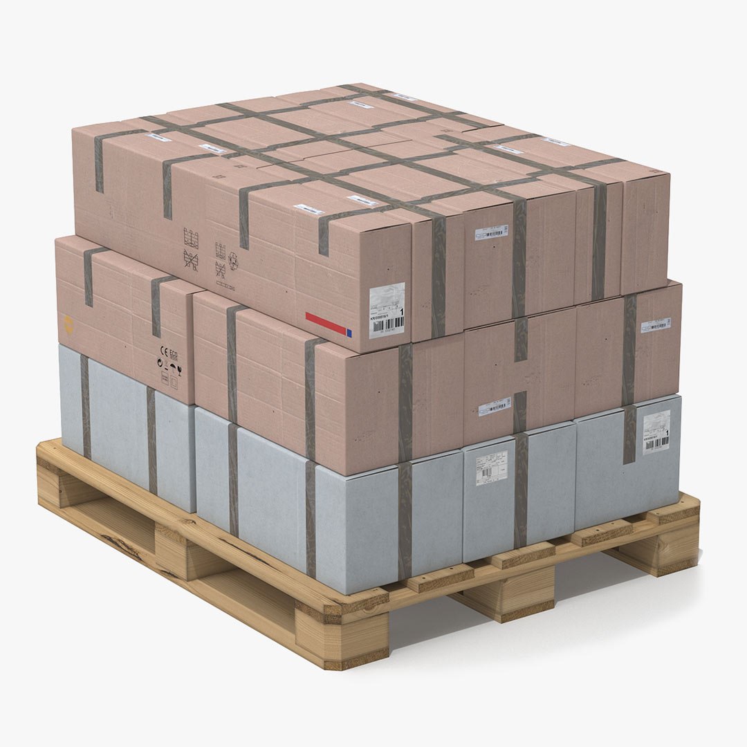 Cardboard Box On Pallet PBR 1 3D Model - TurboSquid 2192118