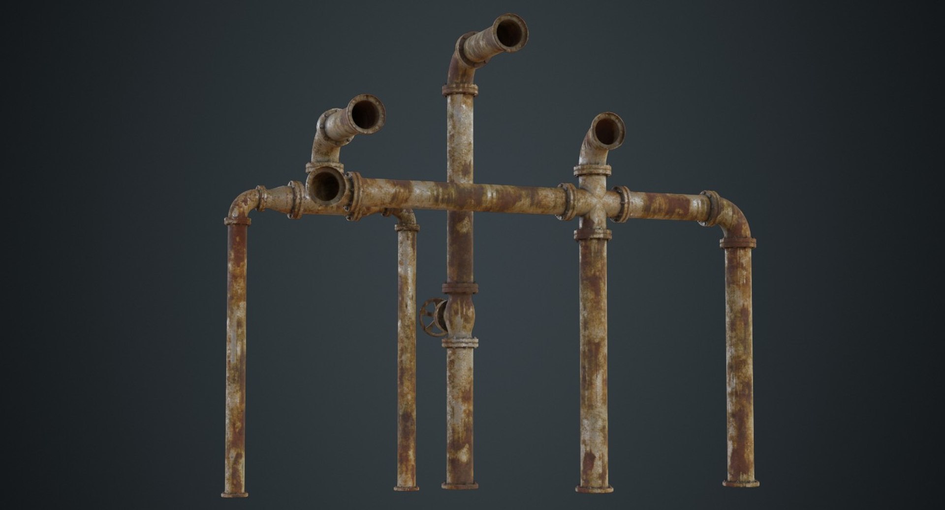 Industrial Pipes 2d 3D Model - TurboSquid 1385579