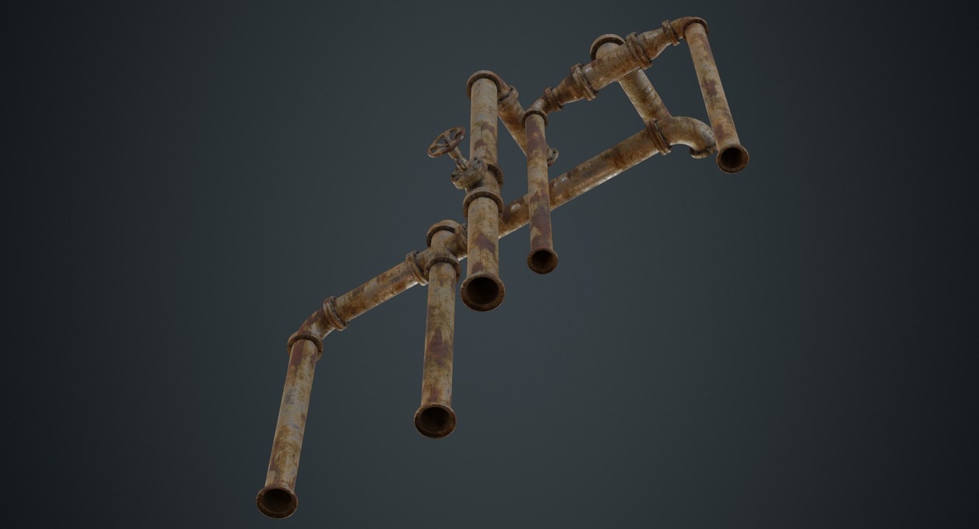 Industrial Pipes 2d 3D Model - TurboSquid 1385579