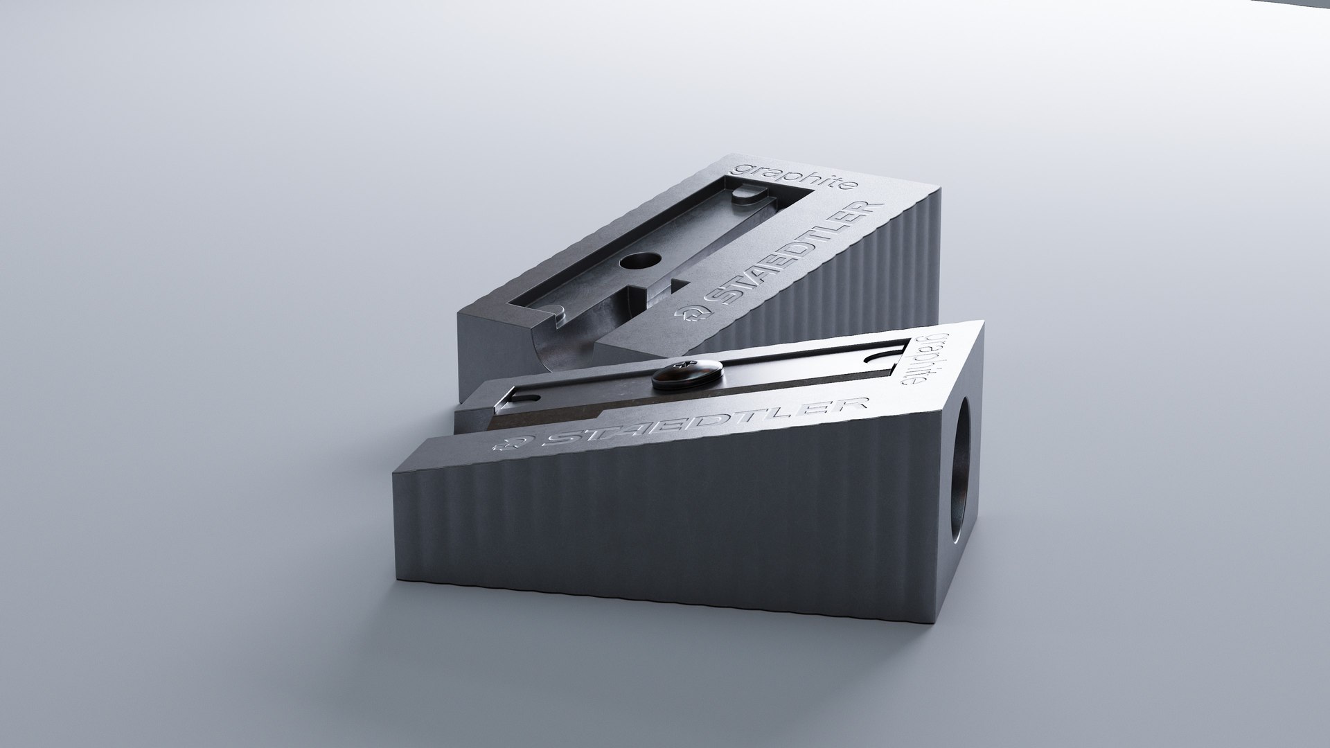 Pencil Sharpener And Colouring Pencils Model - TurboSquid 2314758