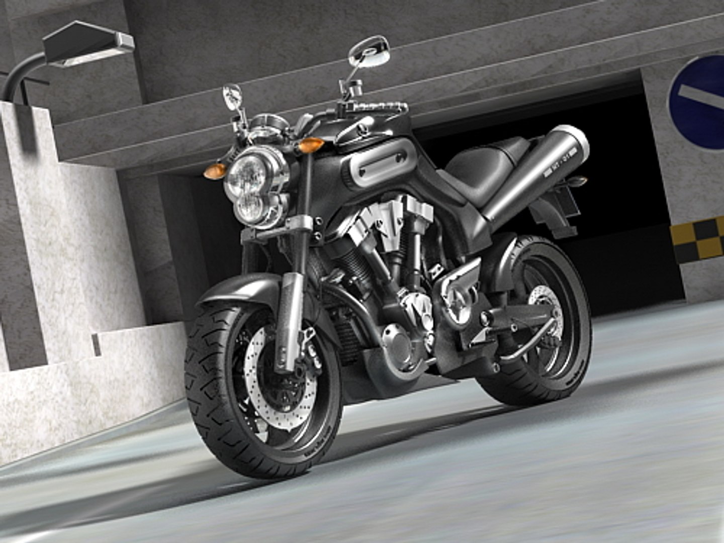 Yamaha Mt-01 Sport 3d Model
