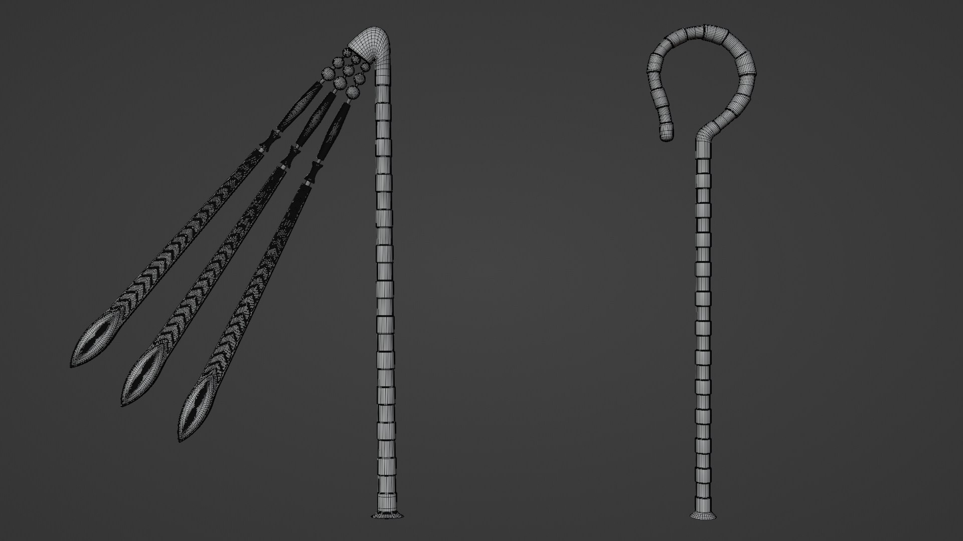 Egyptian Crook And Flail 3D - TurboSquid 1855356