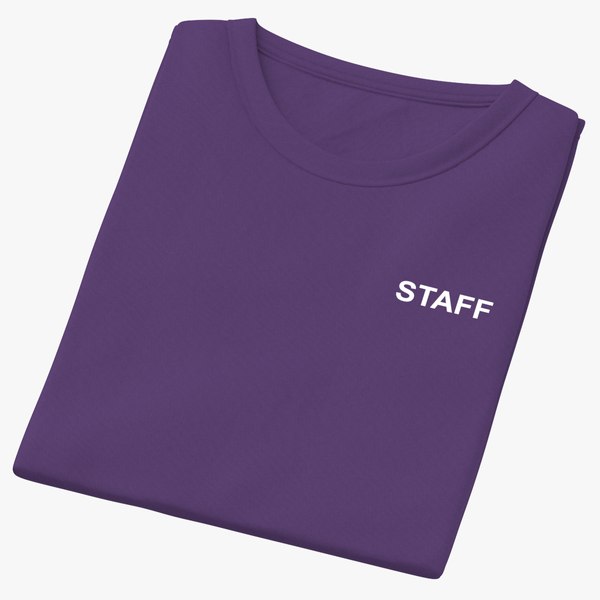 Female Crew Neck Folded Purple Staff 01 3D - TurboSquid 1759009