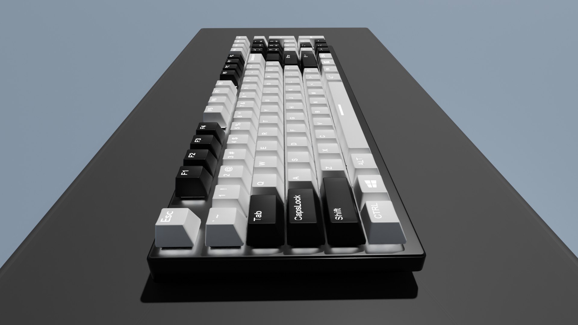 3D 96 Key Layout Mechanical Keyboard - TurboSquid 1742430