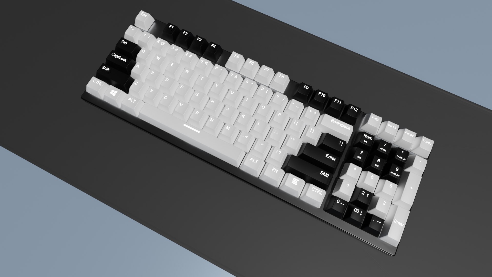 3D 96 Key Layout Mechanical Keyboard - TurboSquid 1742430