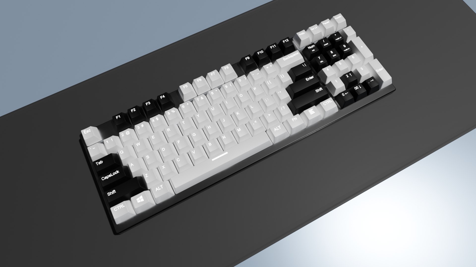 3D 96 Key Layout Mechanical Keyboard - TurboSquid 1742430