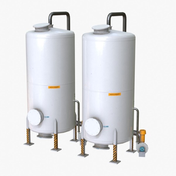 3D модель Промышленный абсорбционный бак - TurboSquid 1651141