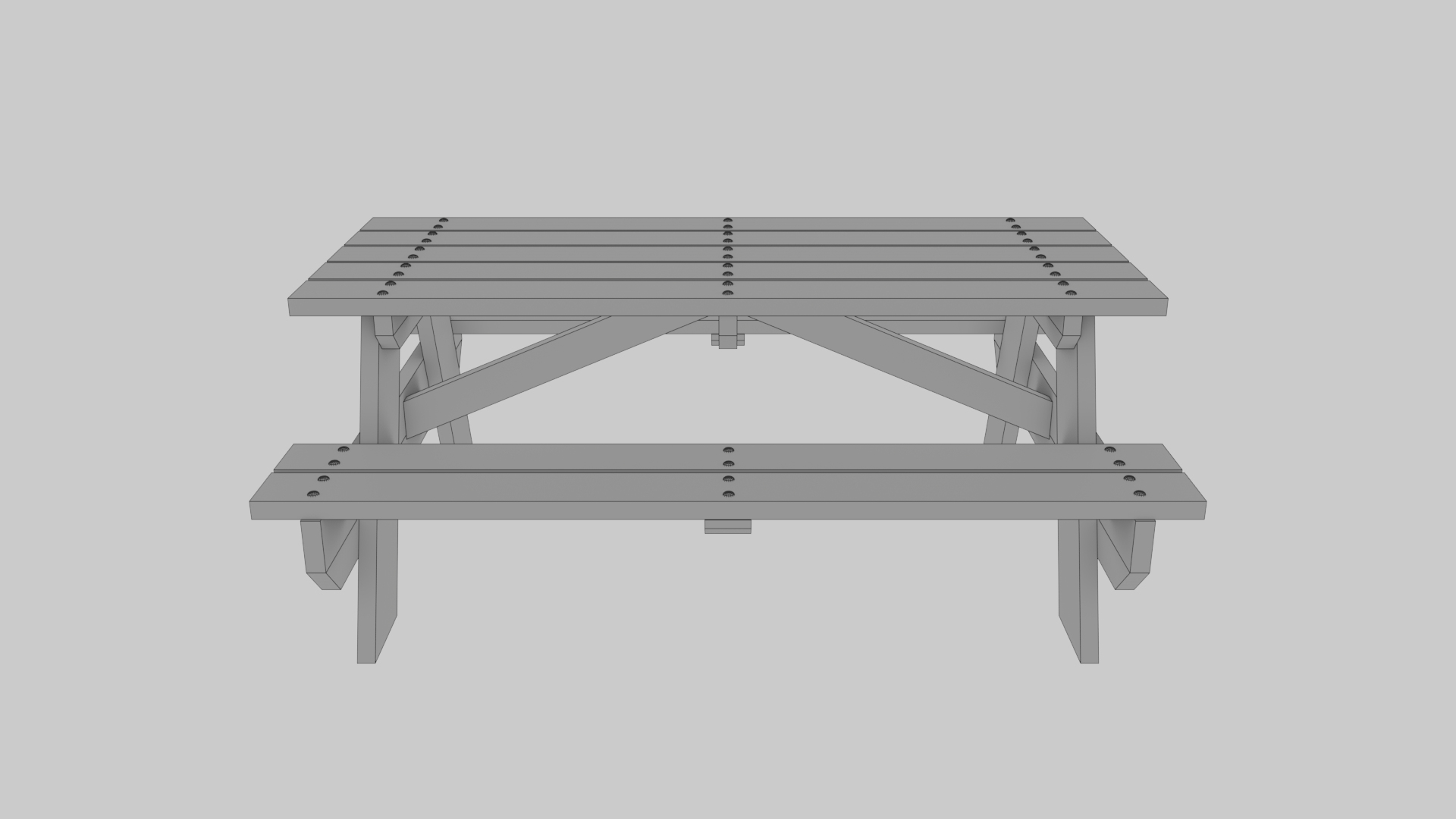 3D Realistic Picnic Table - TurboSquid 1625329