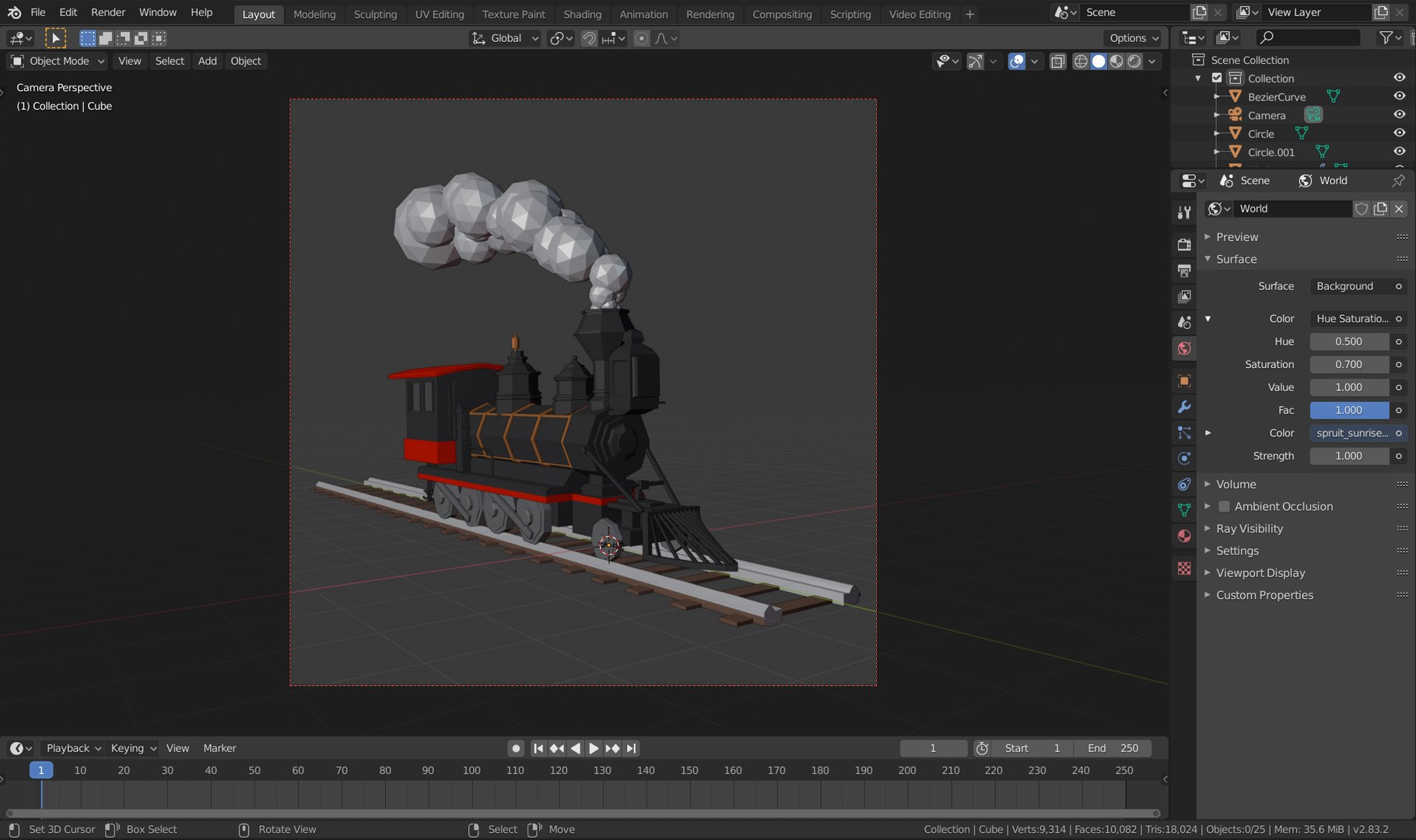 Train Blender Track 3D Model - TurboSquid 1595671