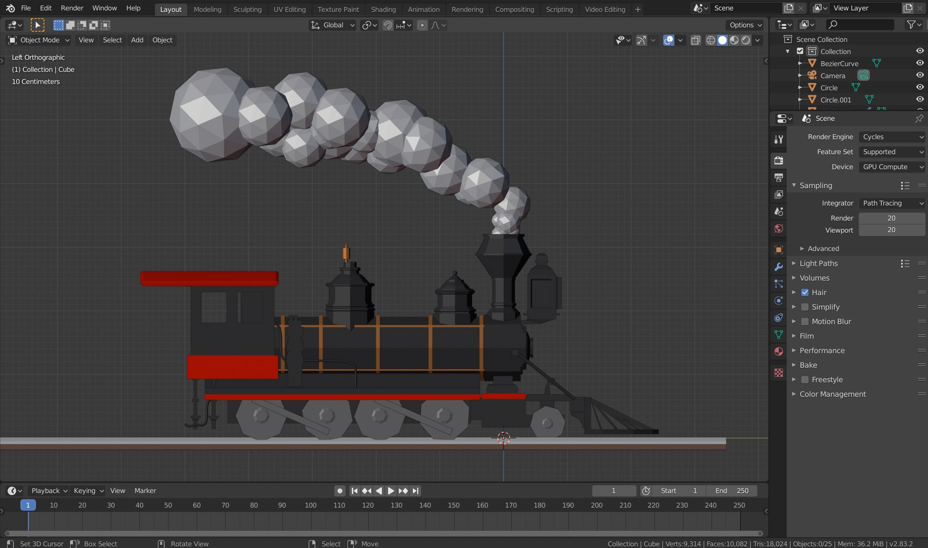Train Blender Track 3D Model - TurboSquid 1595671