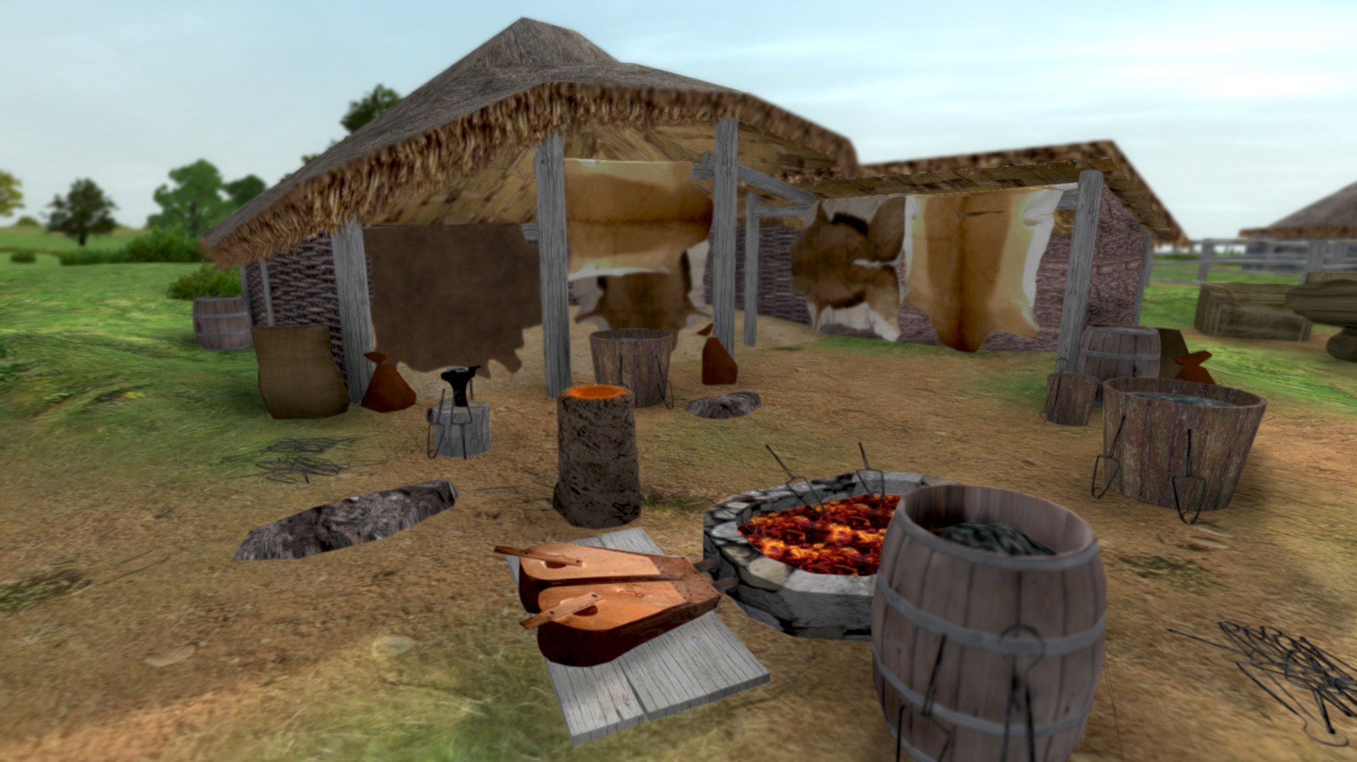 Early Medieval Blacksmith 3d Model