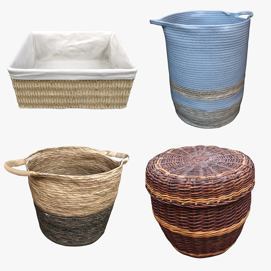 Wicker Storage Collection 04 3D Model - TurboSquid 1855465