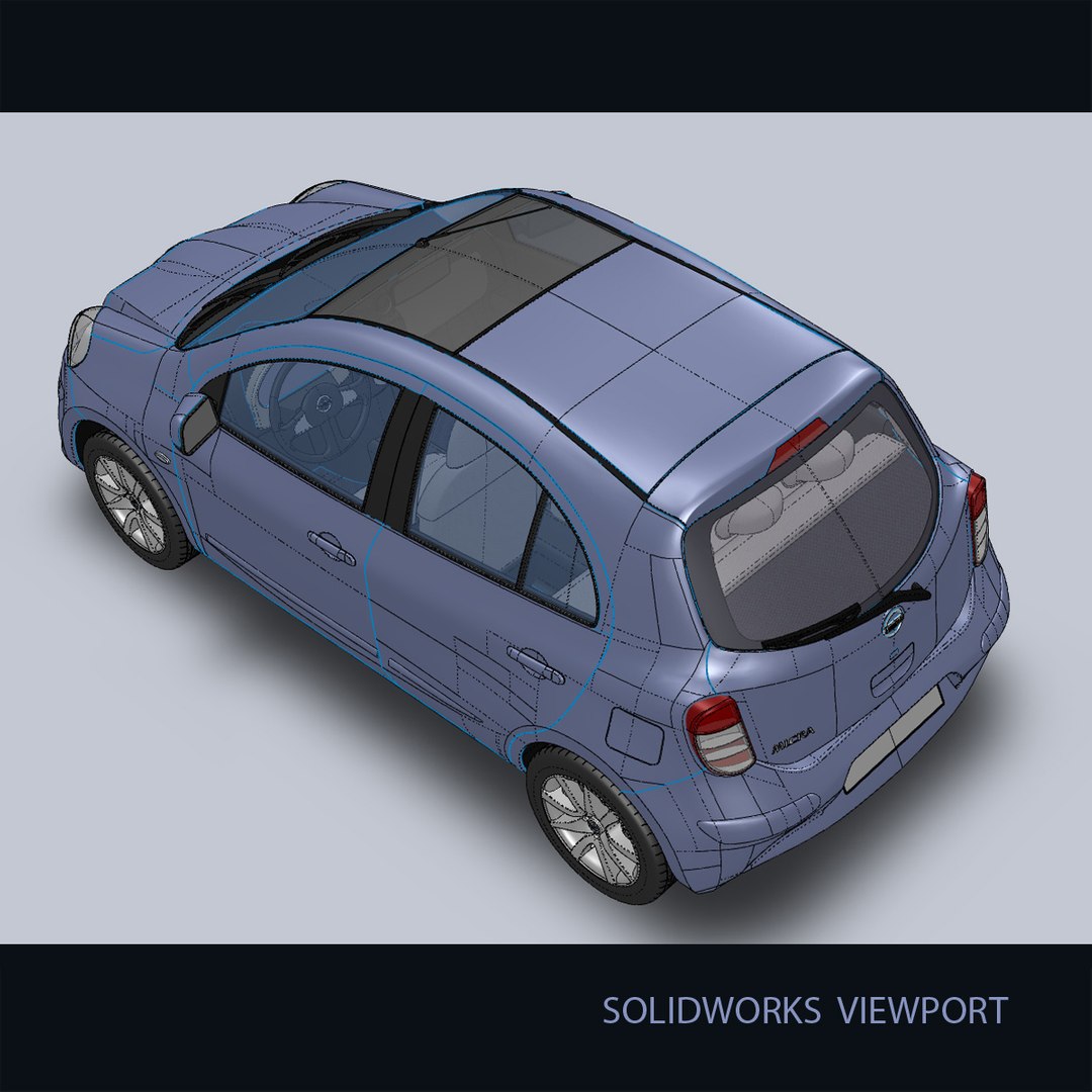 nissan micra 2011 tekna 3d model