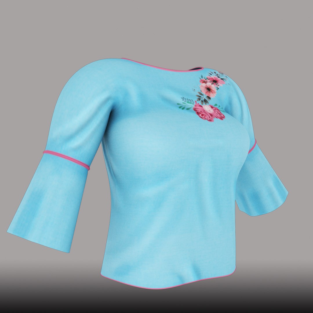 Female blue 3D model - TurboSquid 1432615