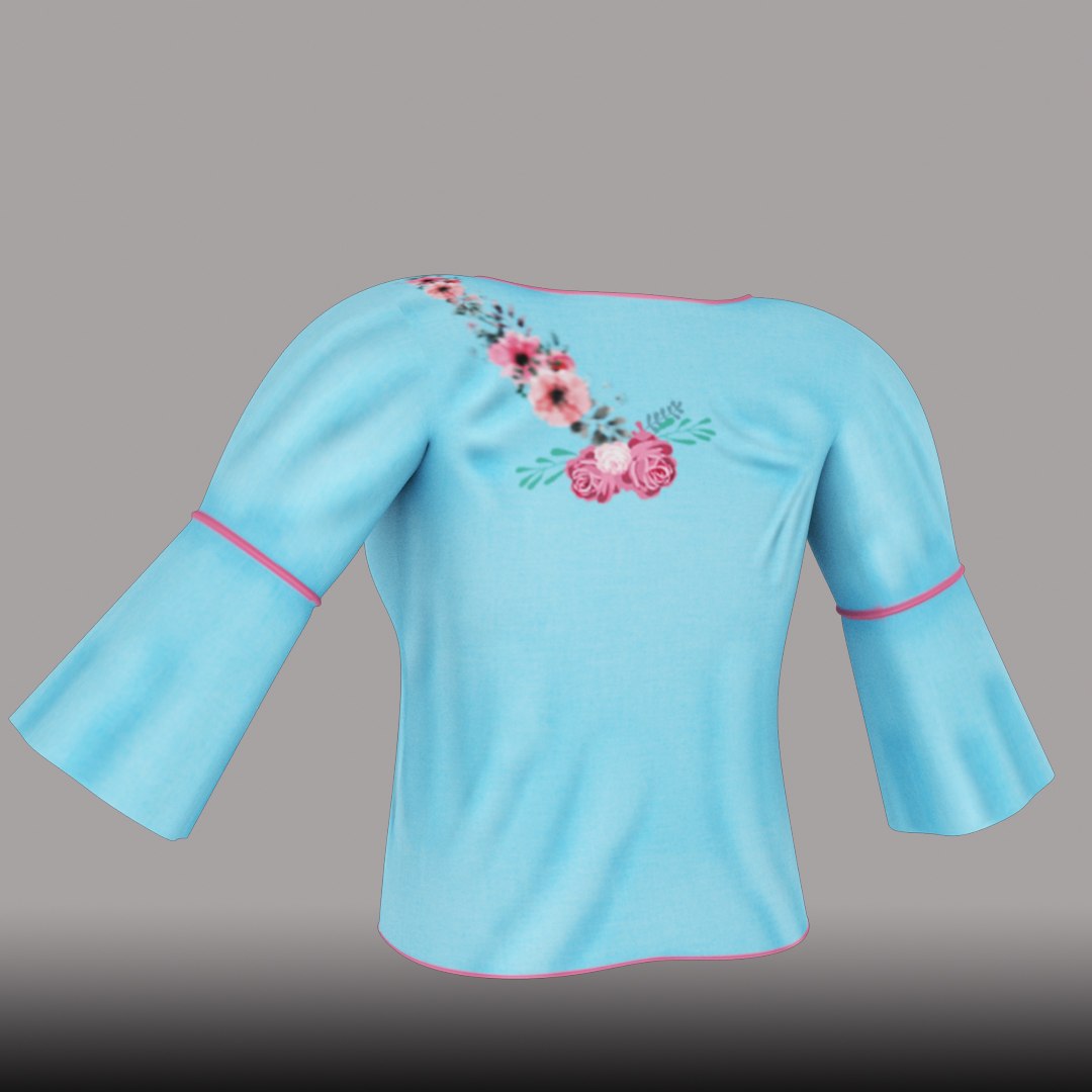 Female blue 3D model - TurboSquid 1432615