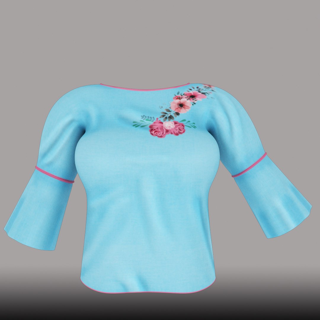 Female blue 3D model - TurboSquid 1432615